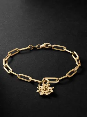 FOUNDRAE L'eternelle 18-karat And Enamel Chain Bracelet - Gold