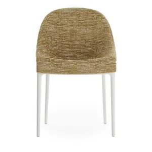 KARTELL Eleganza Ela Dining Chair, White Legs - Mustard