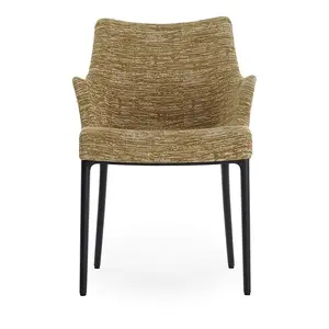 KARTELL Eleganza Nia Melange Armchair Legs - Mustard