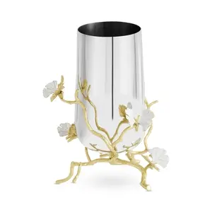 Michael Aram Butterfly Ginkgo Gold Medium Vase - Silver