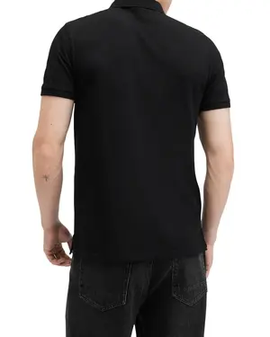 ALLSAINTS Reform Cotton Slim Fit Polo Shirt - Black