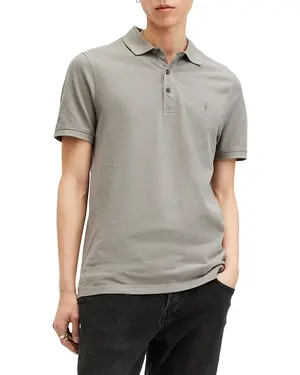 ALLSAINTS Reform Cotton Slim Fit Polo Shirt Radio Grey