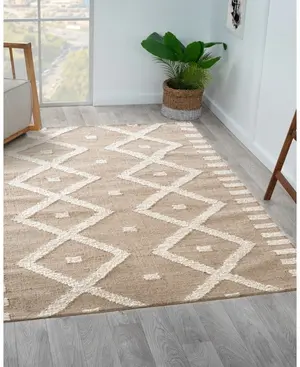 LR HOME Geoblend Geobl-82522 Area Rug, 5' X 7'9