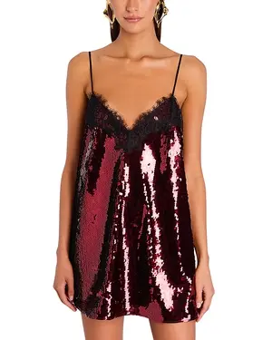 Retrofete Sequin Dress - Port