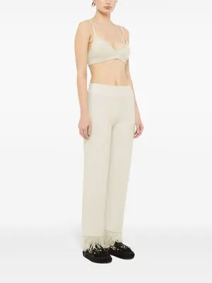 Alanui Fringe-detail Trousers - White