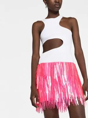 Sportmax Fringe-design Tiered Mini Skirt