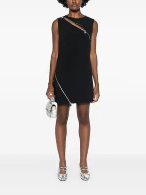 Pinko Asymmetric-zip Mini Dress