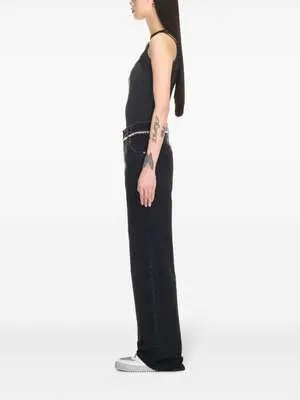 Off-White Cut-out Ribbed Tank Top