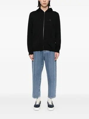 BOSS Logo Hooded Jacket - Black