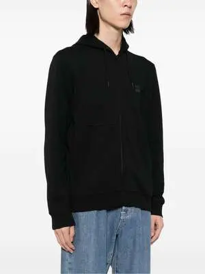 BOSS Logo Hooded Jacket - Black