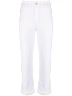 Max Mara Frayed-edge Slim-fit Trousers
