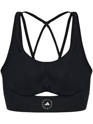 Adidas By Stella McCartney Strappy Sports Bra - Black