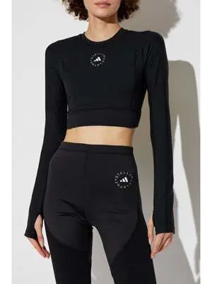 Adidas By Stella McCartney Truestrenght Cropped Top - Black