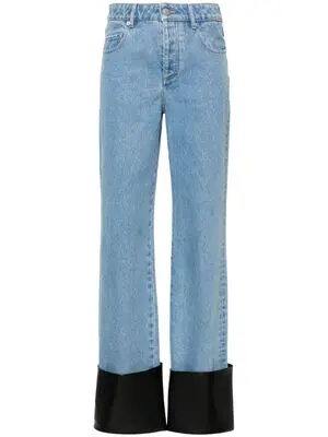Nanushka Straight-leg Jeans With Turn-up Detail
