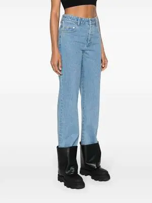 Nanushka Straight-leg Jeans With Turn-up Detail