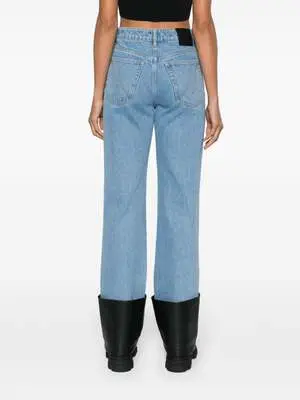 Nanushka Straight-leg Jeans With Turn-up Detail