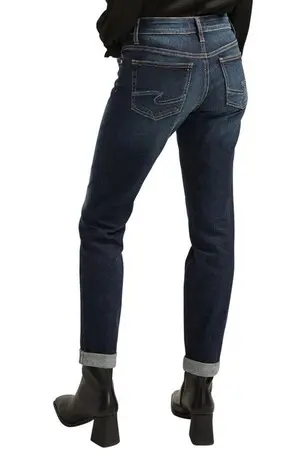 SILVER JEANS CO. Boyfriend Cuffed Slim Leg Jeans