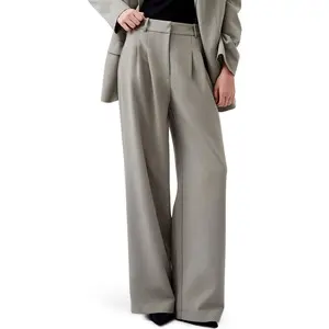 French Connection Azra Wide Leg Twill Pants