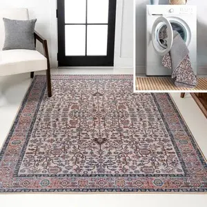 JONATHAN Y Kemer All-over Persian Machine-washable Area Rug - Beige/red/blue