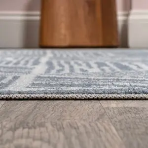 JONATHAN Y Vector Modern Coastal Geometric Machine-washable Area Rug