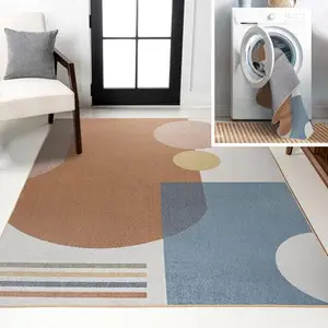 JONATHAN Y Slinger Modern Contemporary Collage Machine-washable Area Rug - Cream/multi