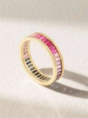 SYDNEY EVAN 14-karat Sapphire And Amethyst Eternity Ring