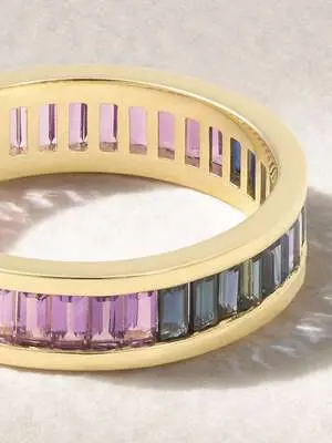 SYDNEY EVAN 14-karat Sapphire And Amethyst Eternity Ring