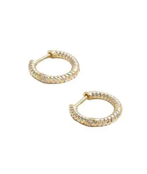 Yvonne Léon 9-karat And Diamond Hoop Earrings - Gold
