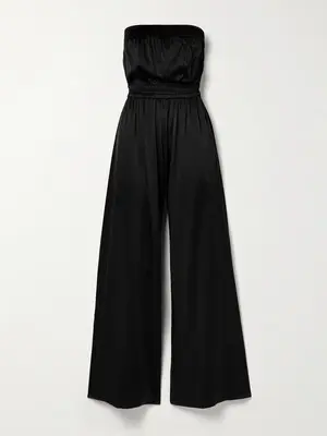 RIVET UTILITY Queen Strapless Jumpsuit - Black