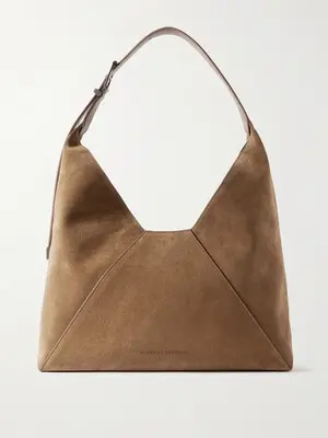 Brunello Cucinelli Leather-trimmed Suede Tote