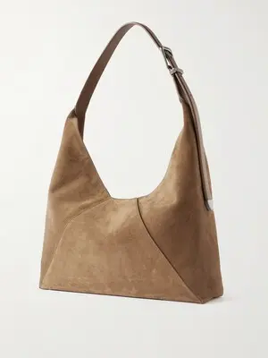 Brunello Cucinelli Leather-trimmed Suede Tote