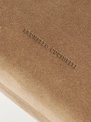 Brunello Cucinelli Leather-trimmed Suede Tote