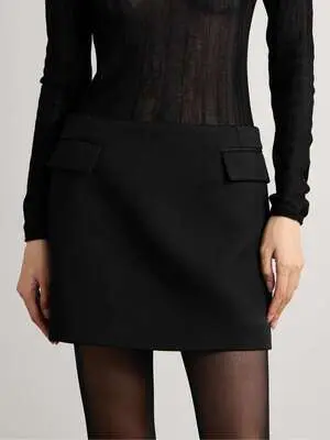 Veronica De Piante Cecily Wool-twill Mini Skirt
