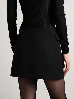 Veronica De Piante Cecily Wool-twill Mini Skirt