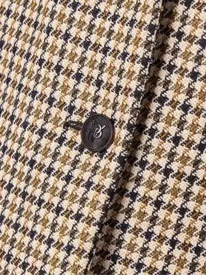 Veronica De Piante Sebastian Houndstooth Wool Blazer - Brown