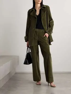 Veronica De Piante Anya Cotton-corduroy Wide-leg Pants