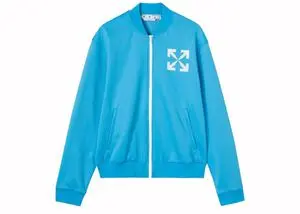 Off-White Single Arrow Slim Fit Track Jacket - Cyan Blue