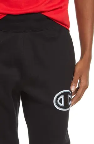 Champion Reverse Weave® Embroidered Logo Sweatpants - Black