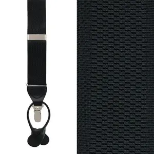 Trafalgar Convertible Suspenders - Black