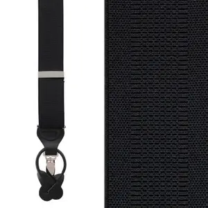 Trafalgar 35mm Convertible Elastic Suspenders - Black