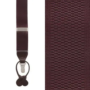 Trafalgar Convertible Suspenders - Burgundy