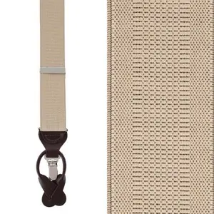 Trafalgar 35mm Convertible Elastic Suspenders - Khaki