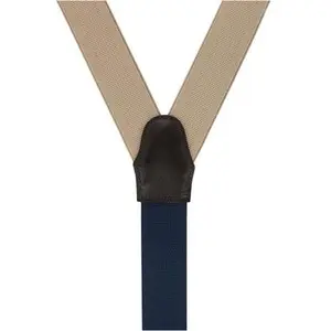 Trafalgar Classic Stretch Button End Suspenders - Khaki