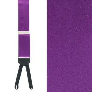 Trafalgar Sutton Solid Silk Y-Back Suspenders Purple