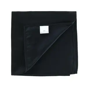 Trafalgar The Gatsby Silk Pocket Square 12x12 Formal Accent - Black