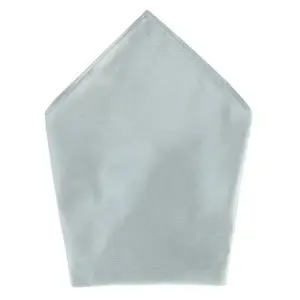 Trafalgar The Gatsby Silk Pocket Square 12x12 Formal Accent - Silver