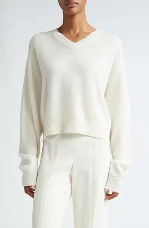 Loulou De Saison Anzor Cashmere V-neck Sweater - Ivory