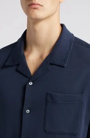 FRAME Long Sleeve Duo Fold Relaxed Shirt - Navy