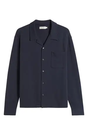 FRAME Long Sleeve Duo Fold Relaxed Shirt - Navy