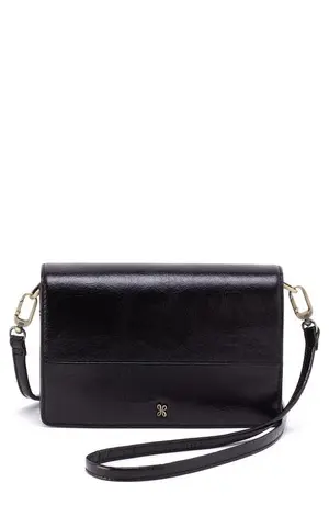 Hobo Jill Leather Phone Crossbody Bag - Black